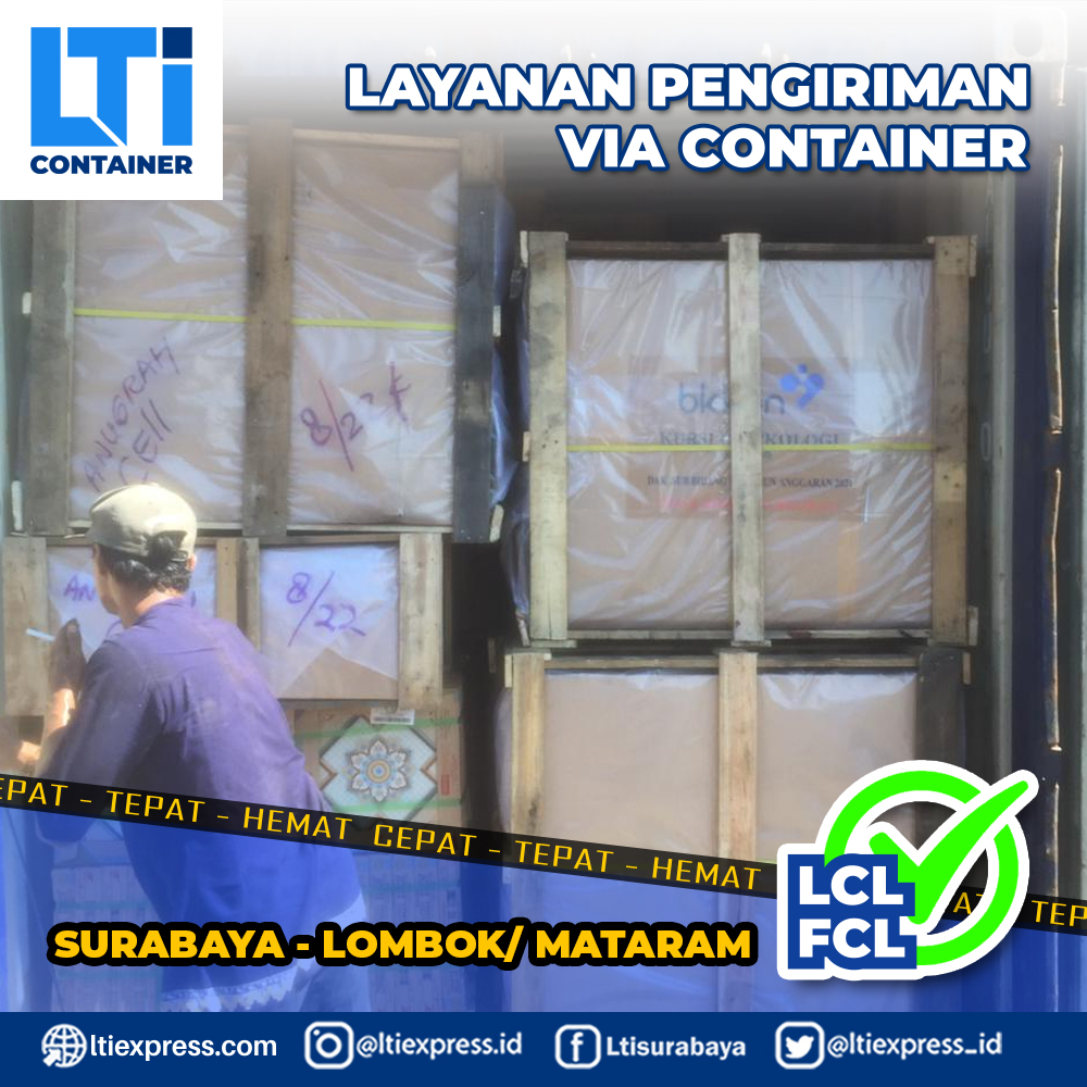 Ekspedisi Container Surabaya Mataram Murah LTI Container
